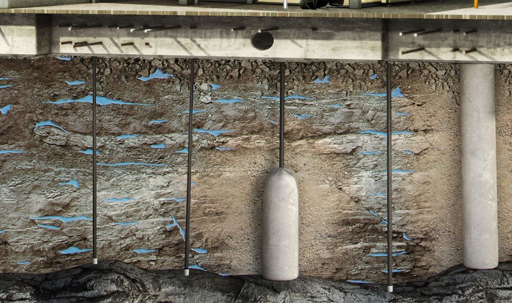 Strukturell stabilisering & pålning med PowerPile | Geobear